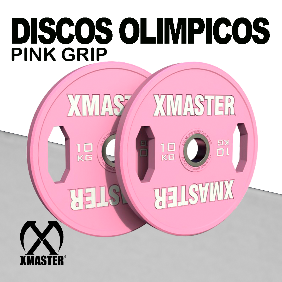 Discos Olímpicos CPU Pink Grip 10kg (Par) | XMASTER – fedesport